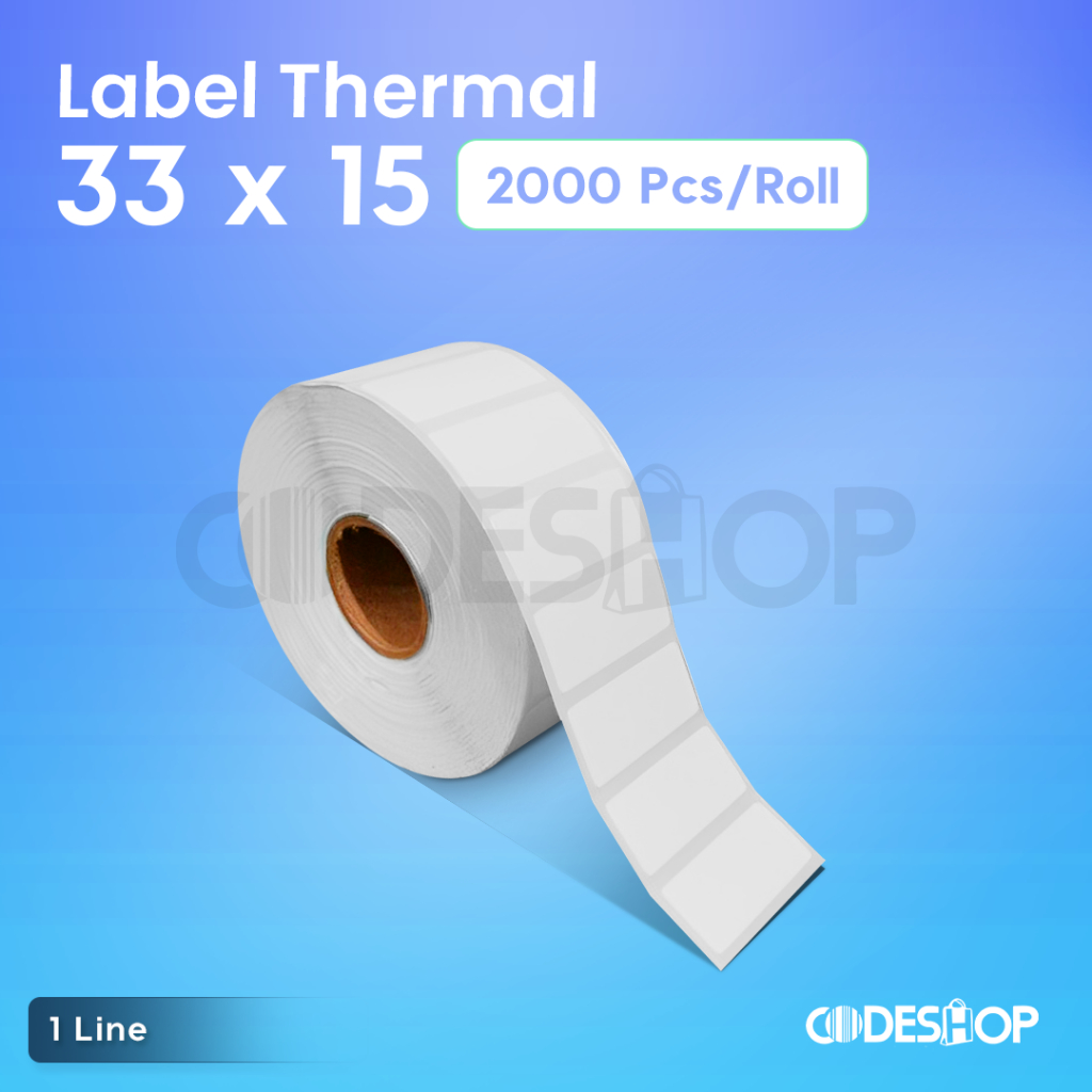 Jual Stiker Label Harga Thermal 33x15 mm 1 Line isi 2000 Pcs Gap 2mm Perforasi | Shopee Indonesia