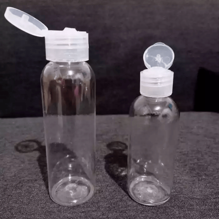 Jual Botol FLIPTOP 60 ML / 100 ML Bening - Botol PET - Botol Handsanitizer - botol plastik ...