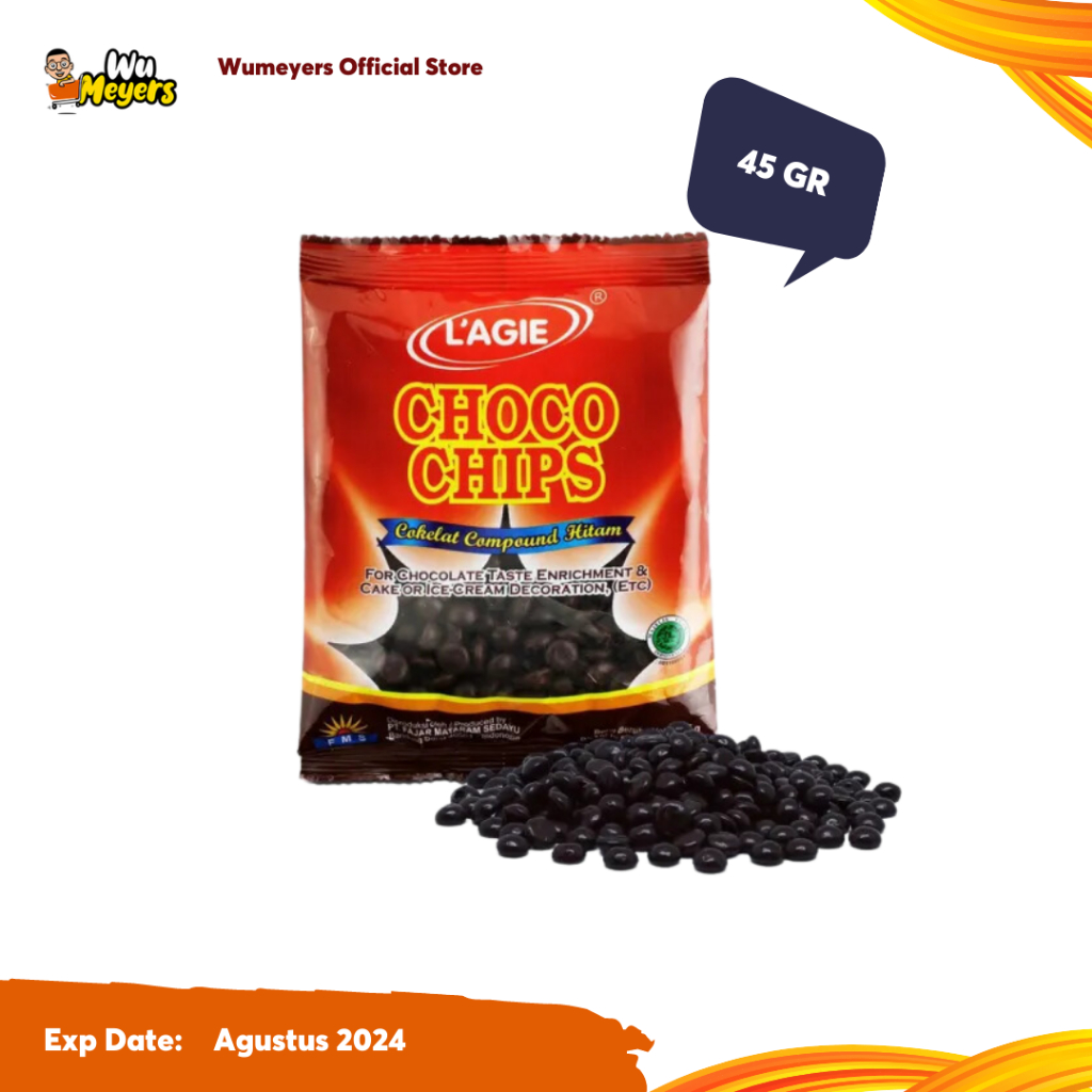 Jual L'agie Cokelat Choco Chips 1/2 Bulat 45 gr | Shopee Indonesia