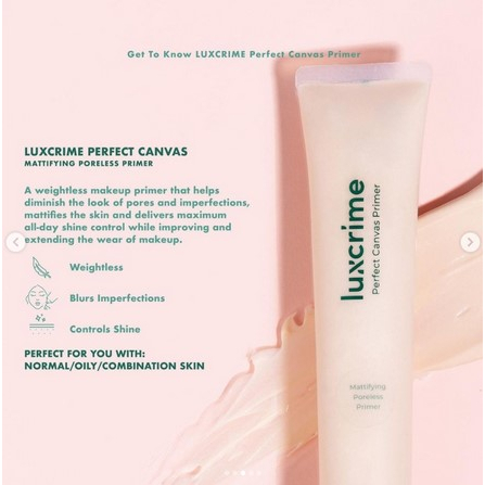 Jual Luxcrime Perfect Canvas Mattifying Poreless Hydro Blur Finish ...