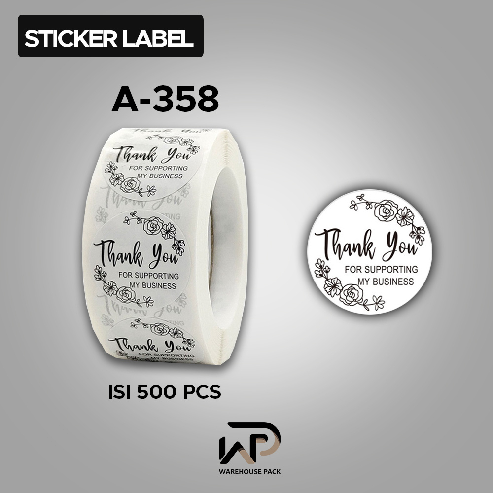 Jual 1 roll (500 pcs) Stiker Label Tulisan Thank You For Your Order ...