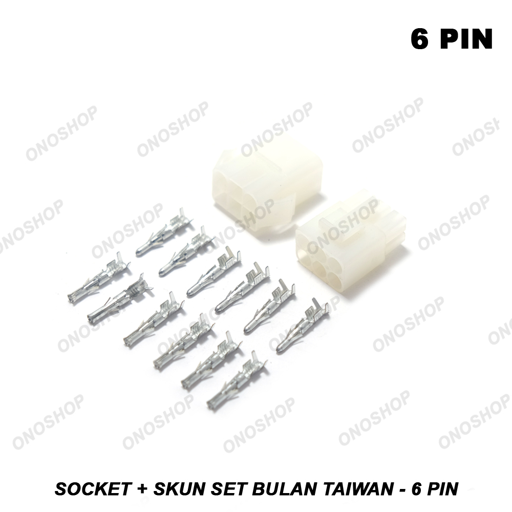 Jual Socket + Skun Set Bulat Taiwan - 6 Pin | Shopee Indonesia