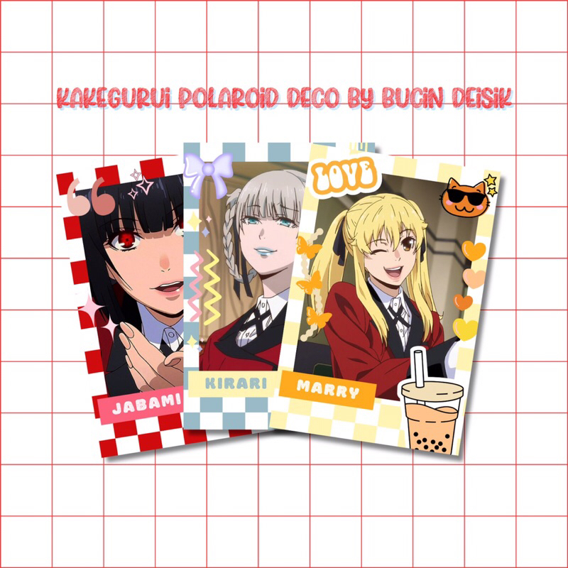 Jual Polaroid Deco Anime Kakegurui | Shopee Indonesia