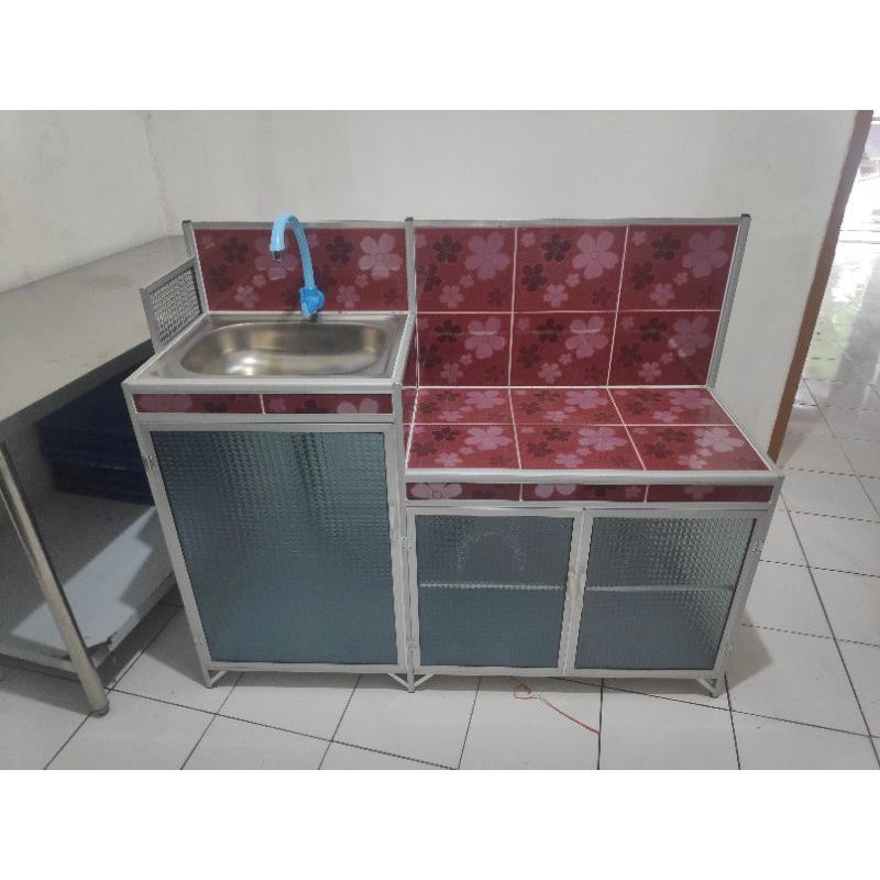 Jual MEJA KOMPOR 2 PINTU RATA MEJA KOMPOR ALUMUNIUM MEJA KOMPOR 2 PINTU ...