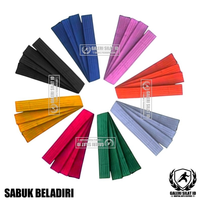 Jual Sabuk Pencak Silat Warna Oranye Merah Biru Pink Merah Muda Jambon ...