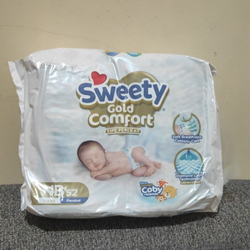 Jual Popok Anak Sweety Gold Comfort NB-S 52 tipe perekat | Shopee Indonesia