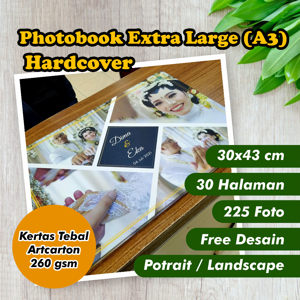 Jual Photobook XL / A3 (30 hal) - 225 FOTO - 30 x 43 cm - Hardcover ...