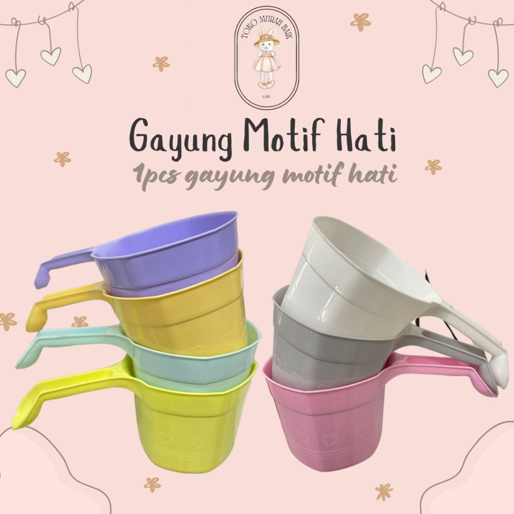 Jual GAYUNG PLASTIK MOTIF HATI LOVE - GAYUNG MANDI MB OFFICIAL | Shopee ...