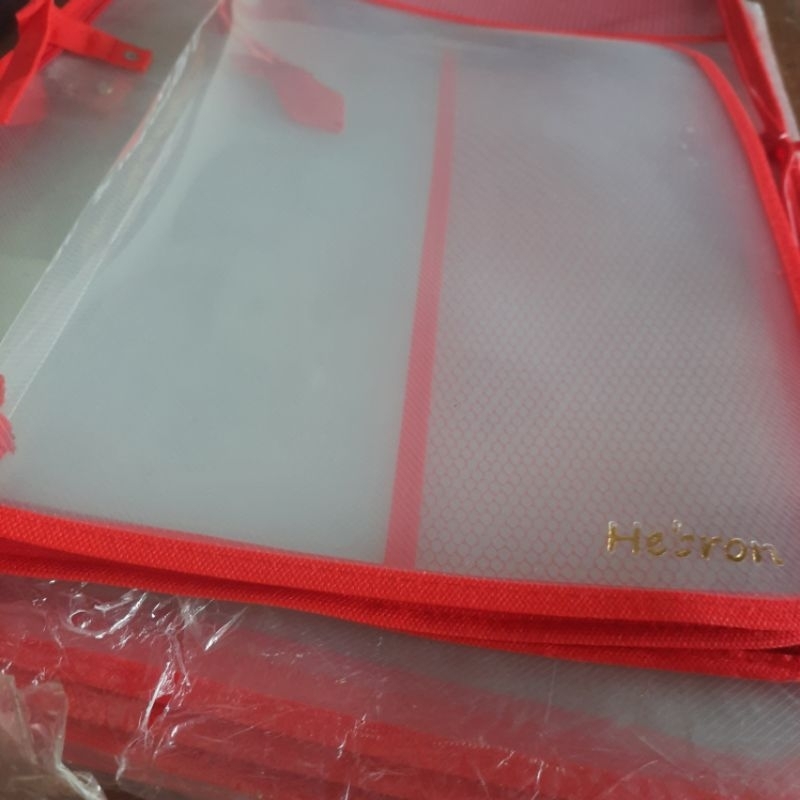 Jual Map Plastik Folio Resleting Jaring Zipper Bag Hebron Shopee