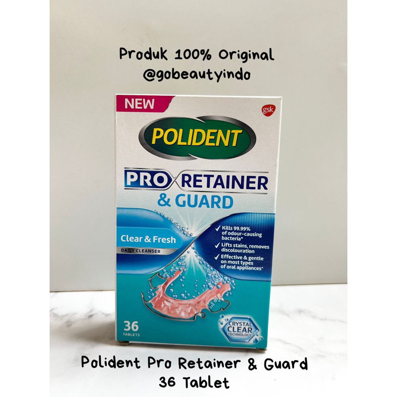 Jual Polident Pro Retainer and Guard Pembersih Gigi Palsu 36 tab ...