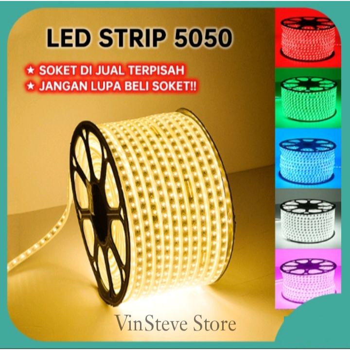 Jual Lampu LED Flexible Strips Selang SMD 5054 AC 220V Harga Meteran ...