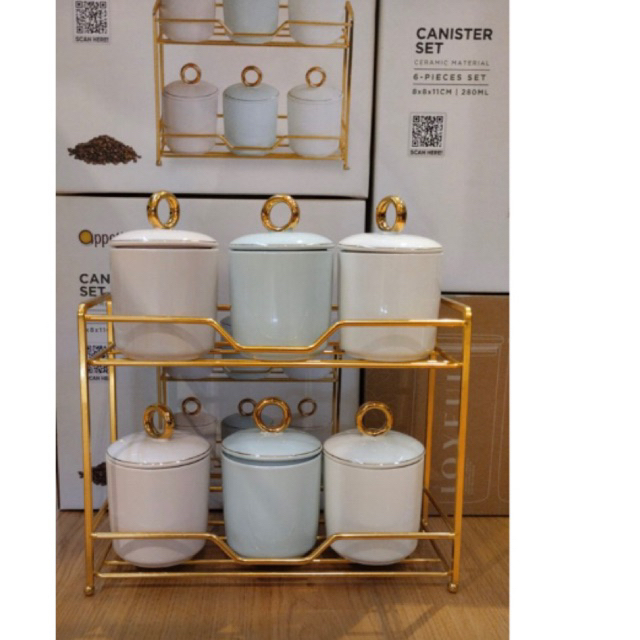 Jual Canister set dengan rack | Shopee Indonesia