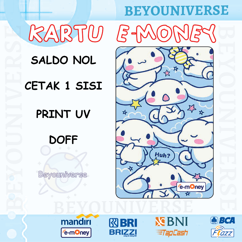 Jual Emoney Custom Etoll Cinnamoroll Sanrio Cute Kartu Mandiri E-money ...