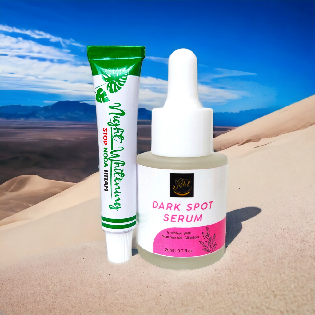 Jual Paket 2 in 1 - Liz Skincare ( Dark Spot Serum + Whitening Cream ( Perawatan Wajah Flek ...