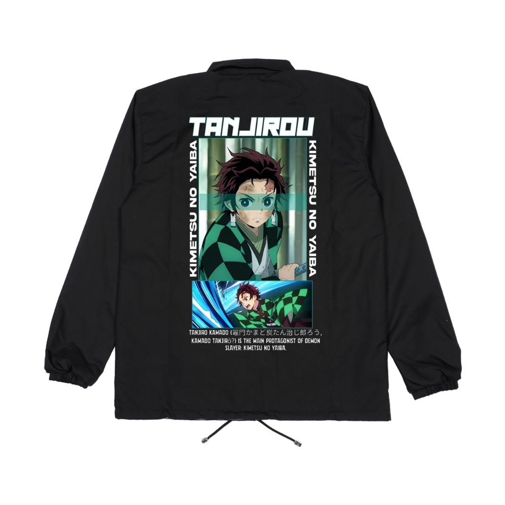 Jual Afterrisen Jaket Coach Anime Tanjiro Kamado Demon Slayer Kimetsu ...
