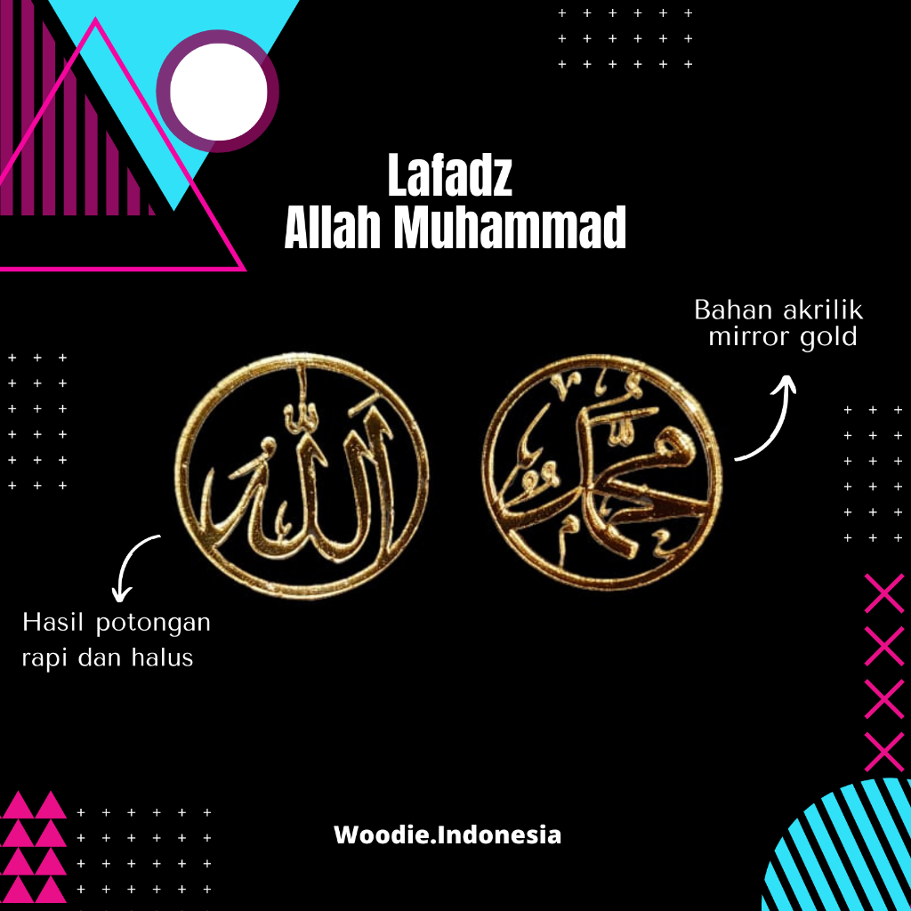 Jual Lafal Allah Muhammad Lingkaran Hiasan Ornamen Mahar Bahan Akrilik ...