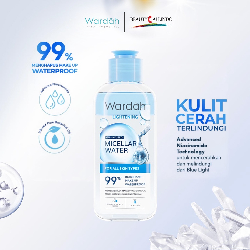 Jual WARDAH Lightening Oil-Infused Micellar Water 105ML (New Packaging ...