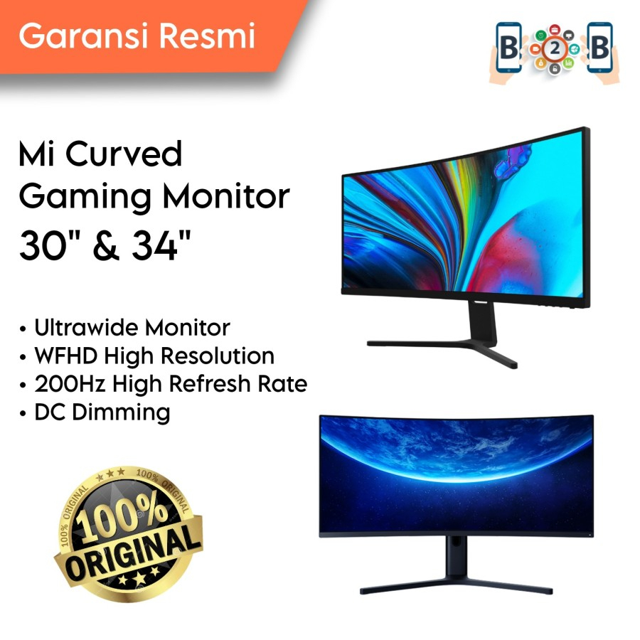 Jual Mi Curved Gaming Monitor 30 inch / 34 inch Desktop Computer WFHD 200Hz | Shopee Indonesia
