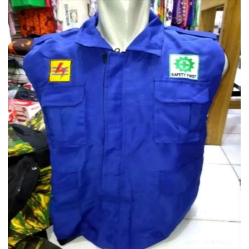 Jual ROMPI PLN || SERAGAM PLN || LOGO PLN + safety first bordir ...