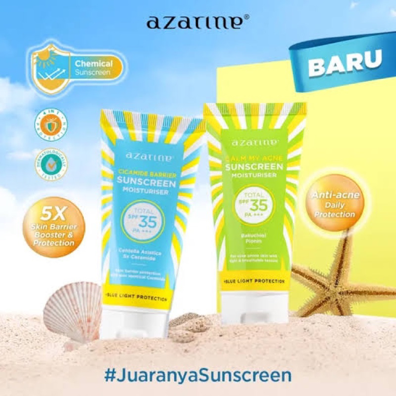 Jual Azarine Hydrasoothe Sunscreen Gel SPF45 PA++++, Azarine Sunscreen ...