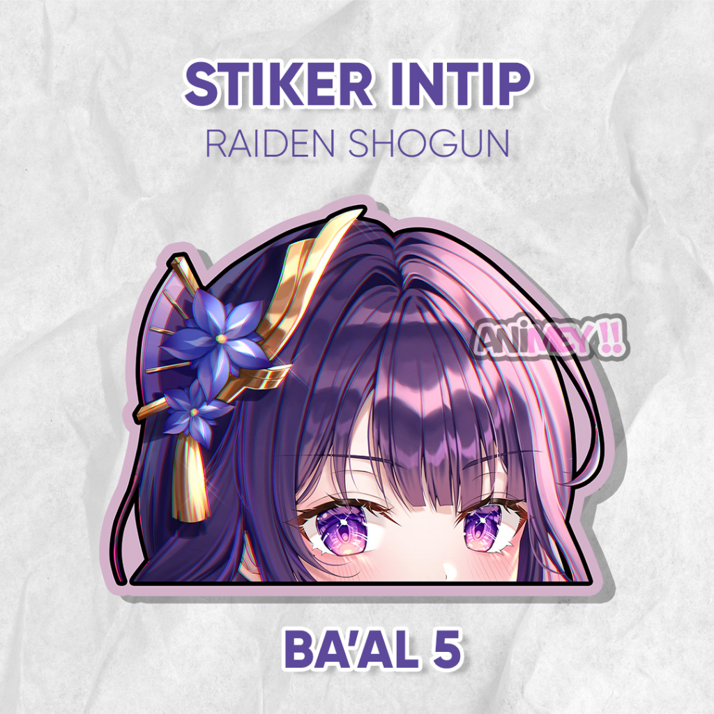 Jual Stiker Intip Raiden Shogun Baal Genshin Impact Anime Sticker ...