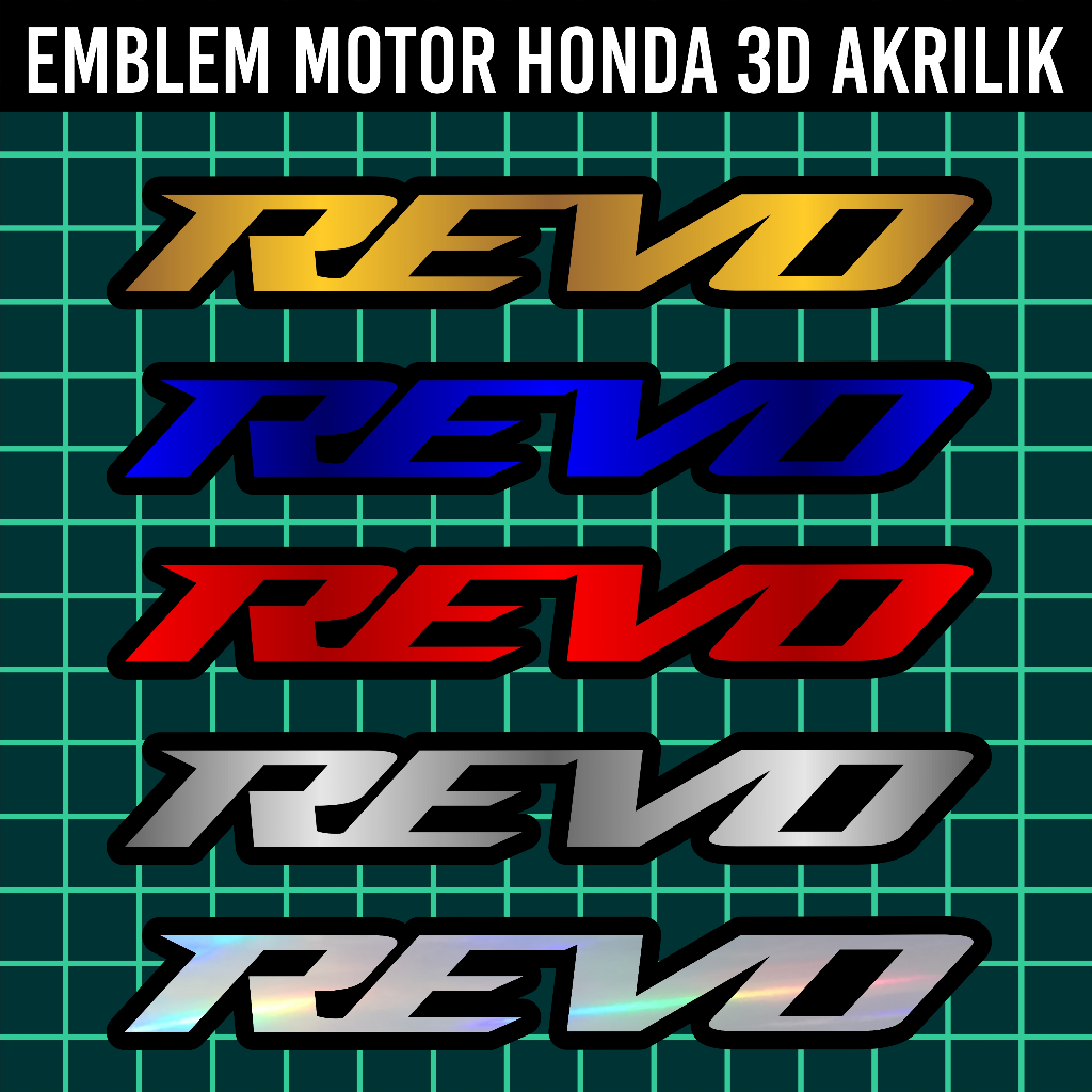 Jual EMBLEM REVO 3D KROM GOLD HOLOGRAM | Shopee Indonesia