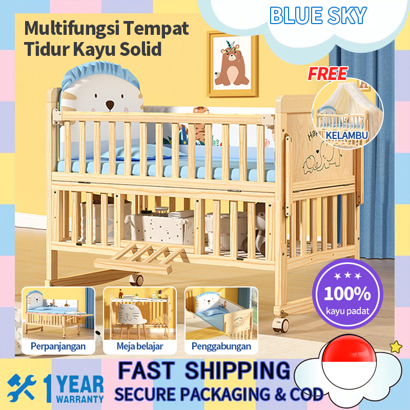 Jual BLUE SKY rocking Baby Box Bayi / Tempat tidur kayu solid ...