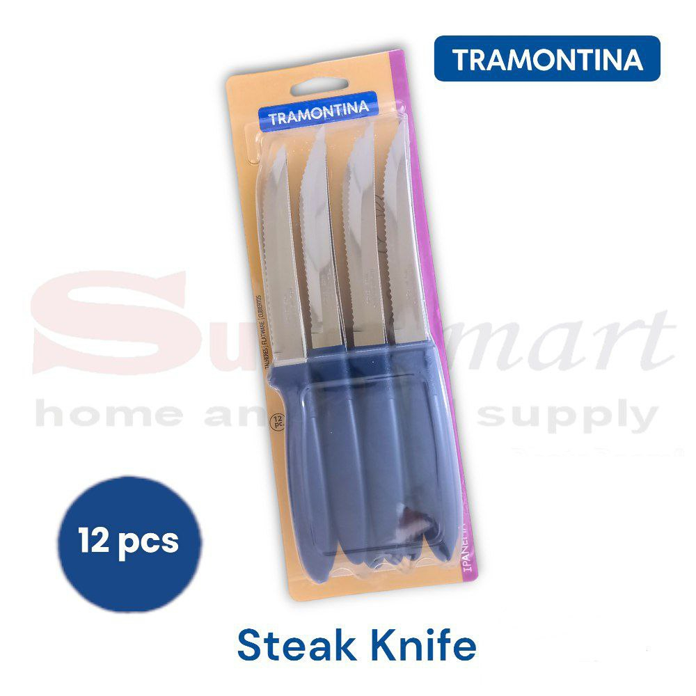 Jual TRAMONTINA PISAU STEAK / STEAK KNIFE IPANEMA GG WARNA SET ISI 12 ...