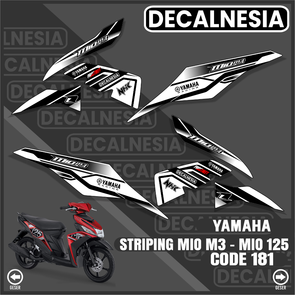Jual Stiker Striping Mio M3 125 Z Semi Full Motor Yamaha Sticker Modif ...