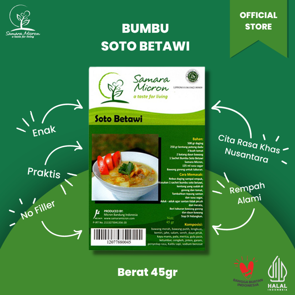 Jual Bumbu Soto Betawi Samara Micron - 45G | Shopee Indonesia