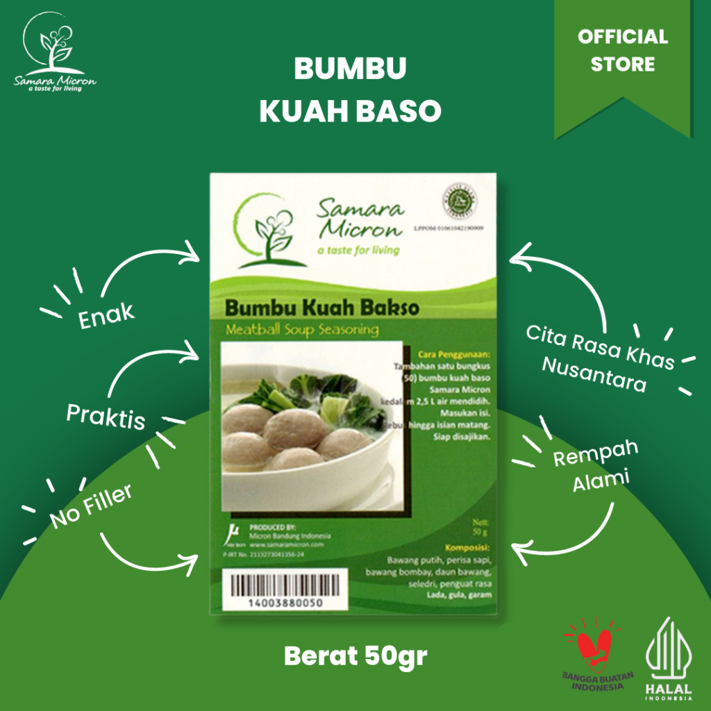 Jual Bumbu Kuah Baso Samara Micron - 50G | Shopee Indonesia