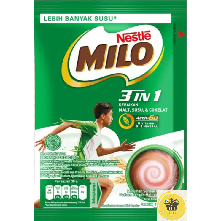 Jual Milo 3 in 1 10 sachet (@35gr) | Shopee Indonesia