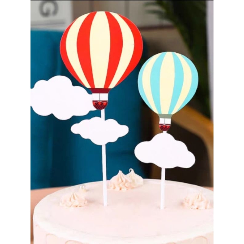 Jual topper ballon 1set/topper balon /topper kue /topper happy birthday ...