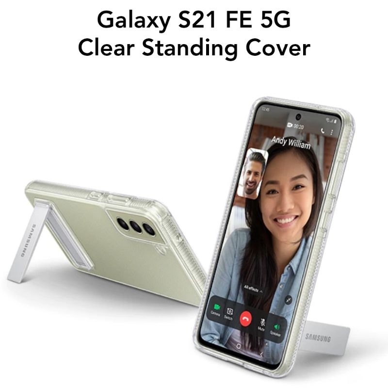 Jual Samsung Galaxy S21 FE Original Clear Standing Cover Case Casing ...