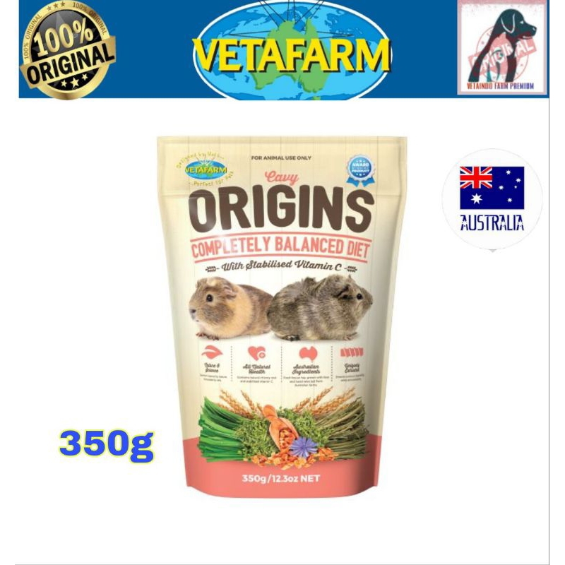 Jual VETAFARM ORIGINS CAVY GUINEA PIG PAKAN MARMUT IMPORT AUSTRALIA ...