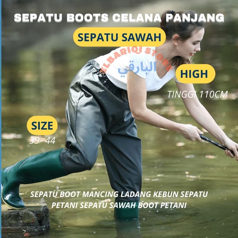 Jual Sepatu boots sawah panjang 110CM Bot Petani Celana Panjang ...