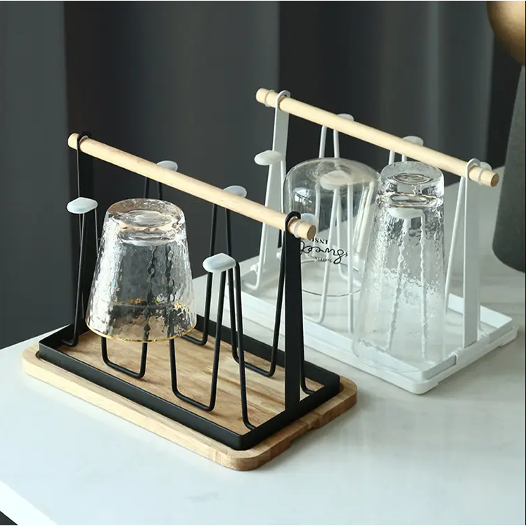 Jual MONARU LORI Rak Gelas Nordic Rak Gelas Organizer Besi Cup 6 Holder Tempat Cangkir Tempat ...