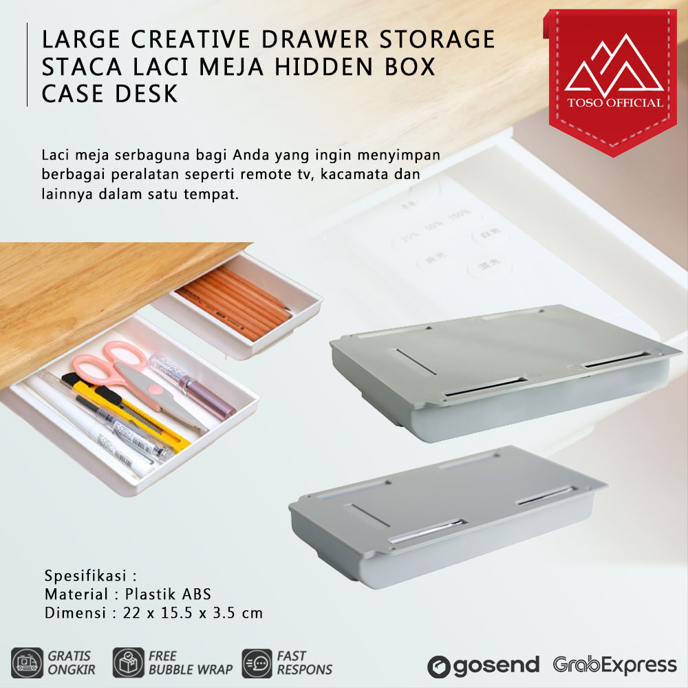 Jual LARGE CREATIVE DRAWER STORAGE STACA LACI MEJA HIDDEN BOX CASE DESK ...