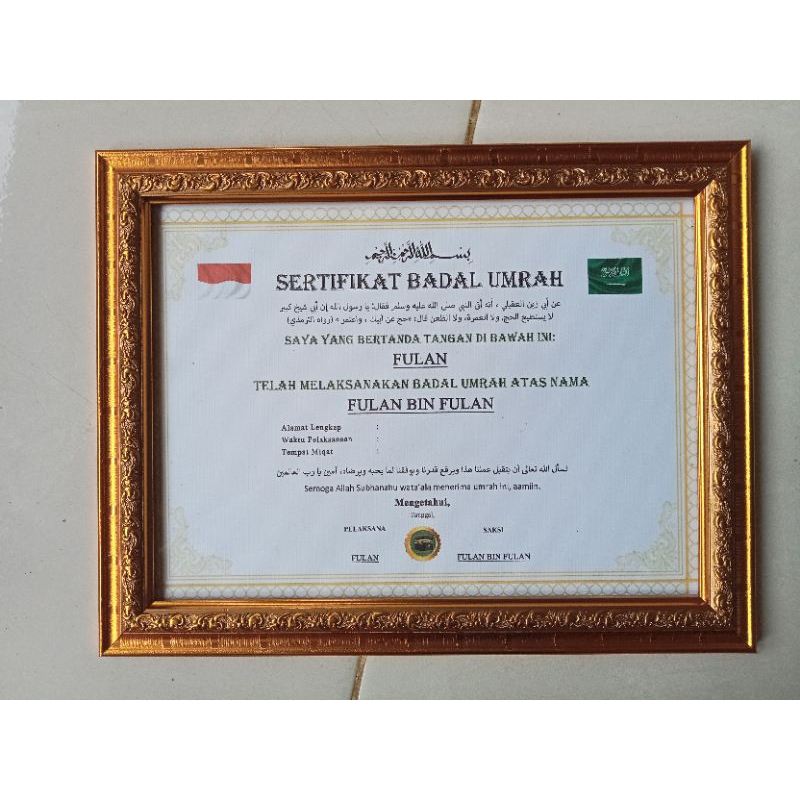 Jual Sertifikat Badal umroh/ Haji | Shopee Indonesia