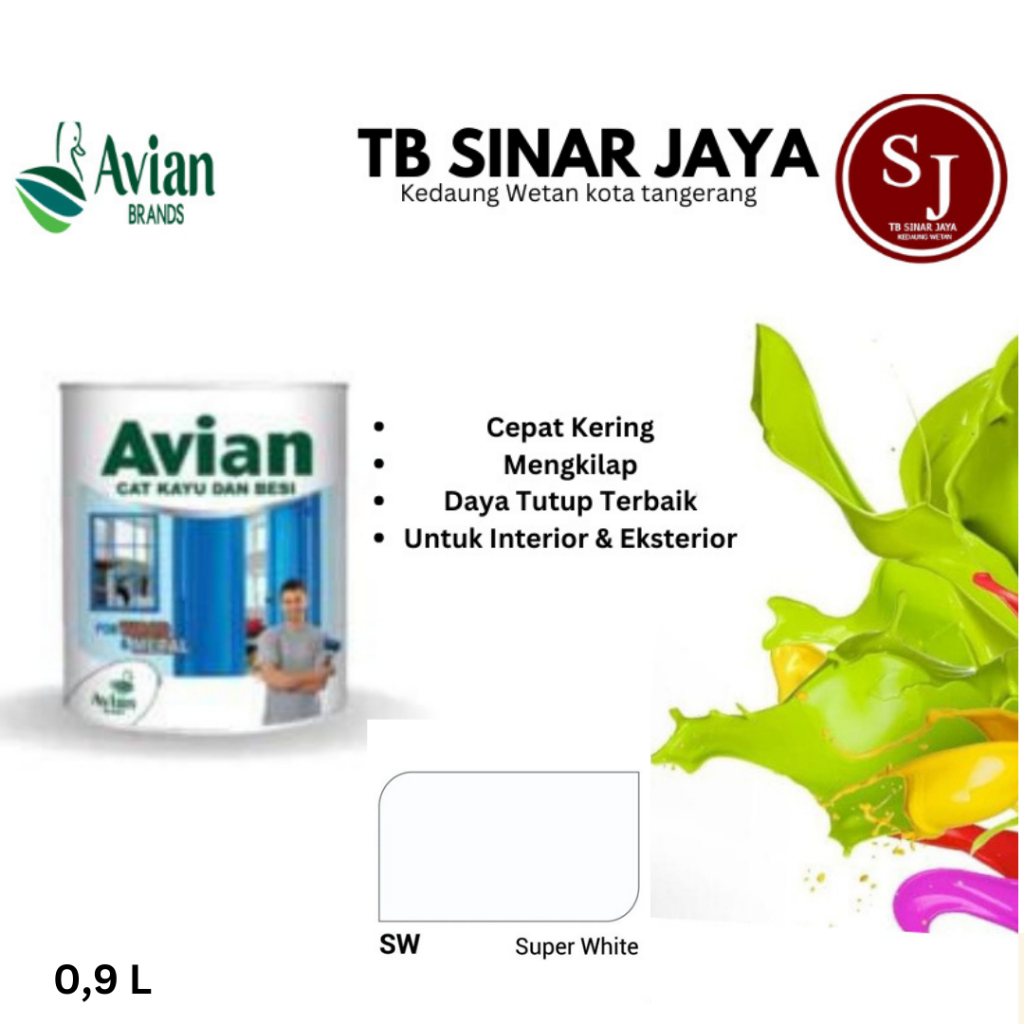 Jual Cat Kayu Dan Besi Avian 1KG / Cat Minyak Sintetis - SW Super White ...