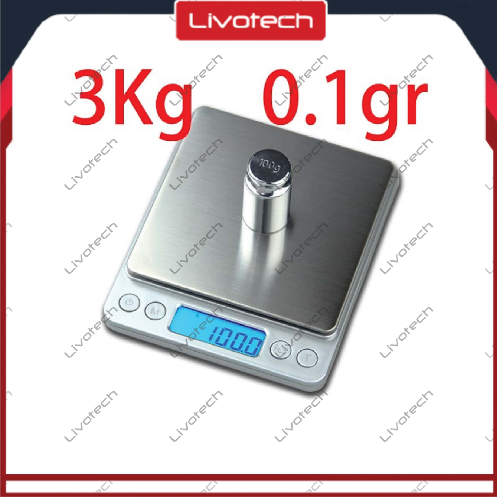 Jual Timbangan 3KG Akurasi 0.1 Digital Saku Dapur Pocket Scale +2 ...