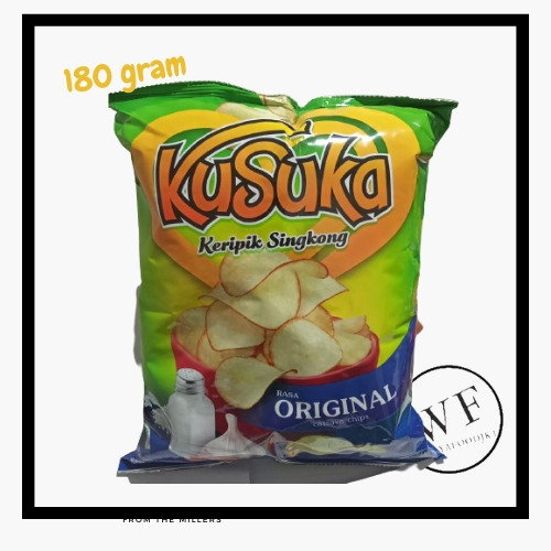 Jual Kusuka Keripik singkong Rasa Original / Cassava Chips Original 180grm | Shopee Indonesia