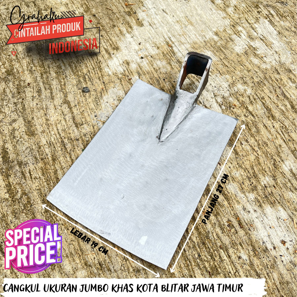 Jual ( BARU )Cangkul Ukuran Besar / Jumbo Cangkul Pacul Baja Putih Asli ...