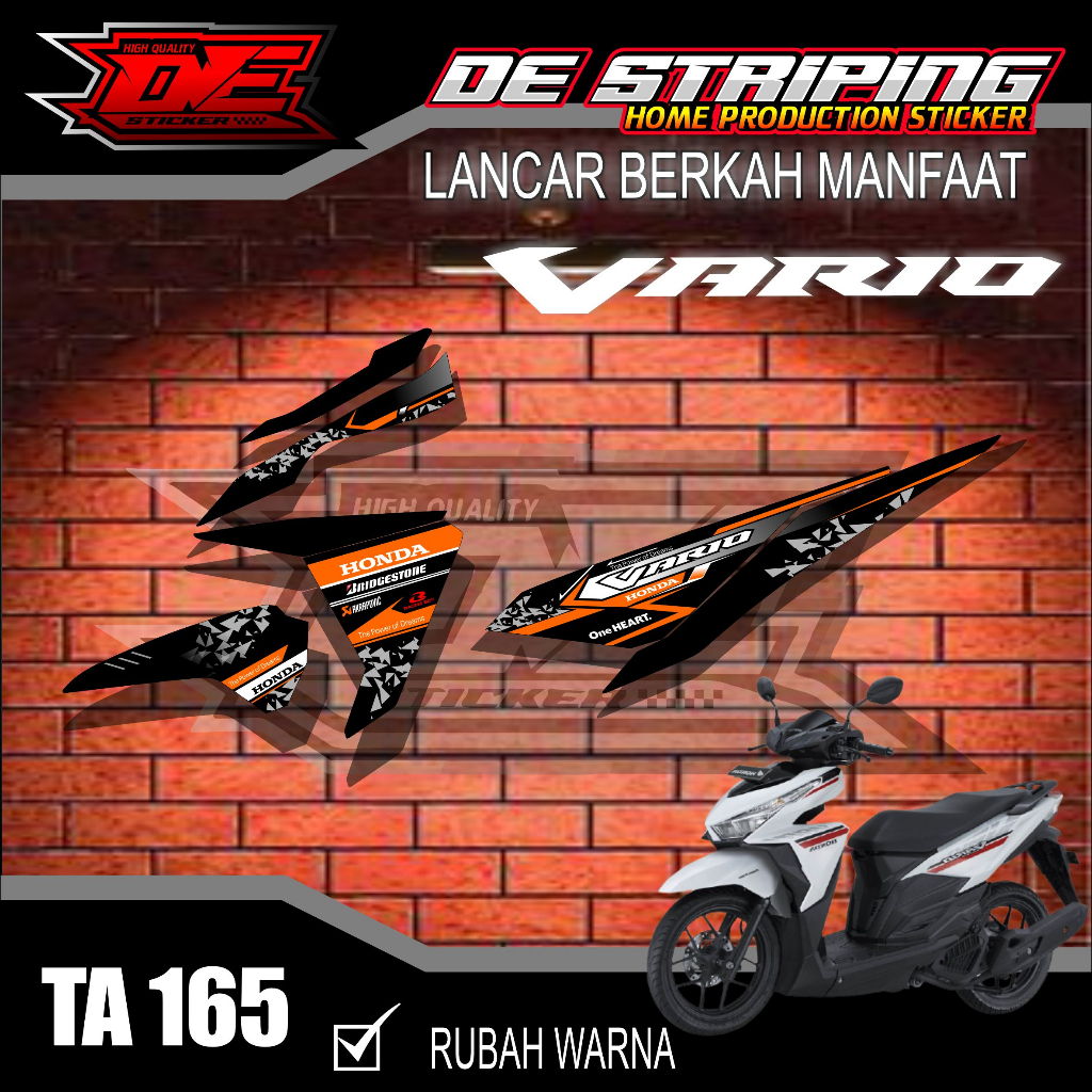 Jual Striping Stiker Vario 125-150 led Sticker Variasi Motor Racing ...