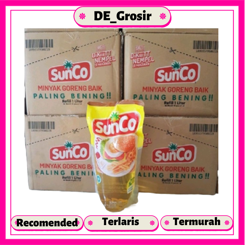 Jual Sunco Minyak Goreng Refill 1 Liter Dapat 1 Dus Isi 12 Pcs | Shopee ...