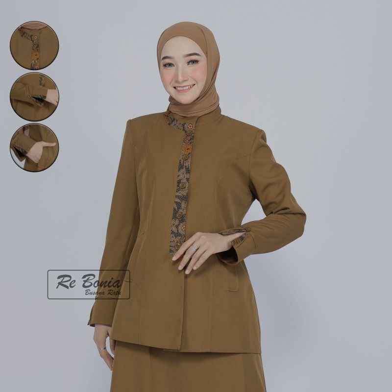 Jual NEW seragam re bonia 1118 seragam guru seragam pns pemda tua kheki tua Blazer ASN seragam ...
