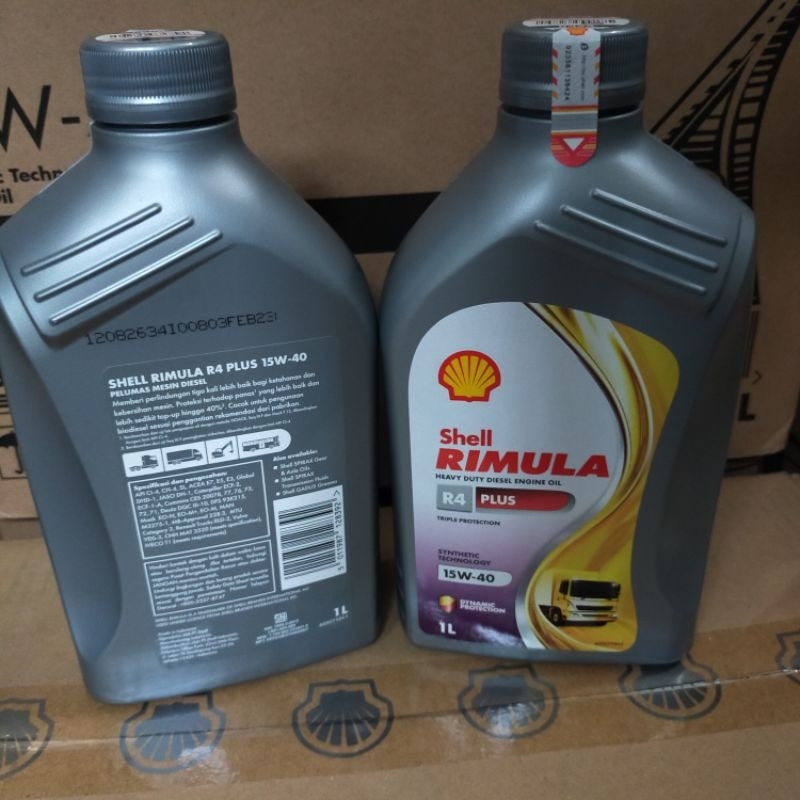Jual Oli Shell Rimula R4 PLUS diesel 15w-40 Kemasan liter Asli | Shopee ...