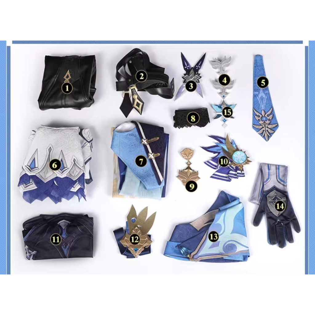 Jual Genshin Impact Cosplay Eula Genshin Eula Stoking Cosplay Costume ...