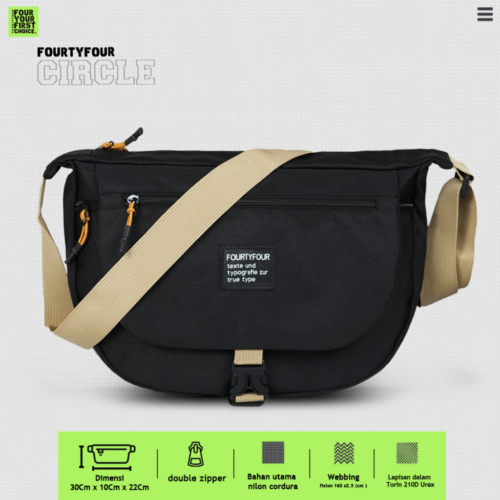 Jual Tas Selempang Pria FOURTYFOUR CIRCLE - Tas Slingbag Premium ...