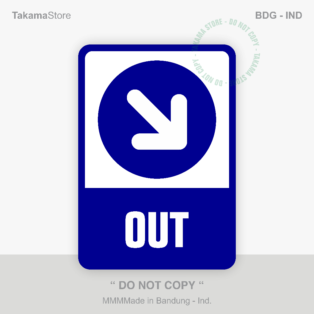 Jual Exit / out directional sign - Size 35cm x 50cm - Alumunium plate ...